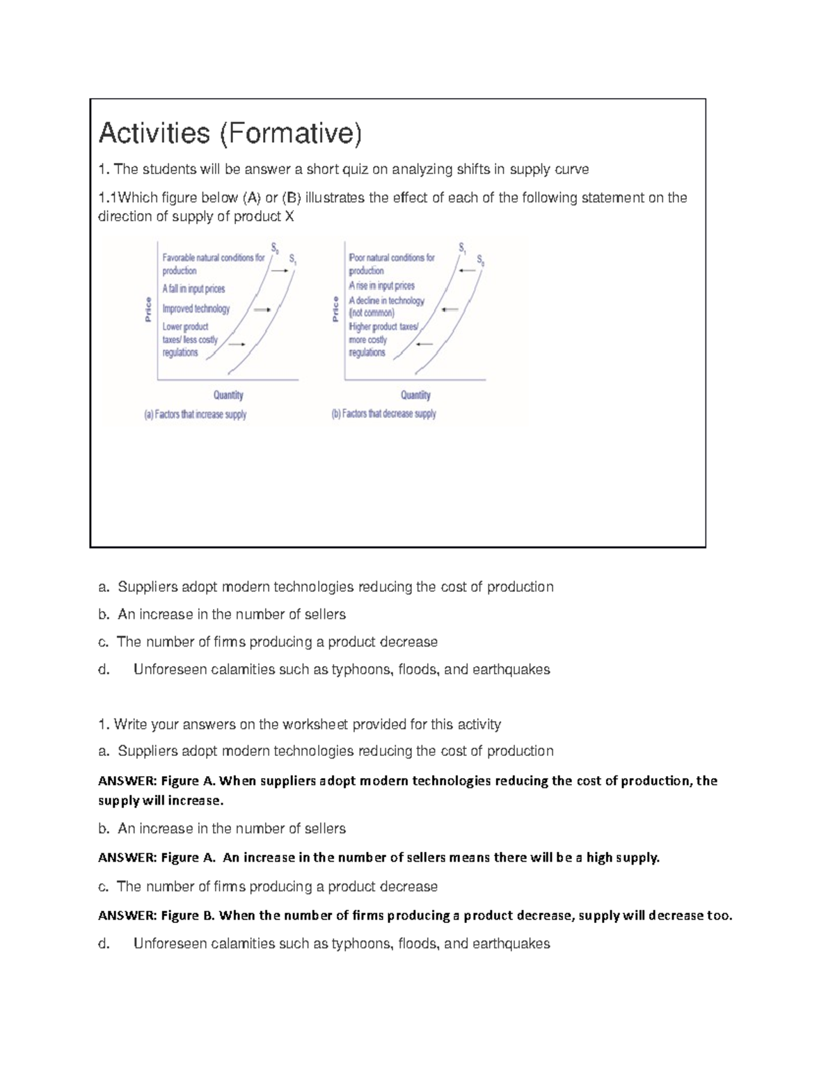 Week 5 Formative and Summative Activities - Acti vities (Formative) The ...