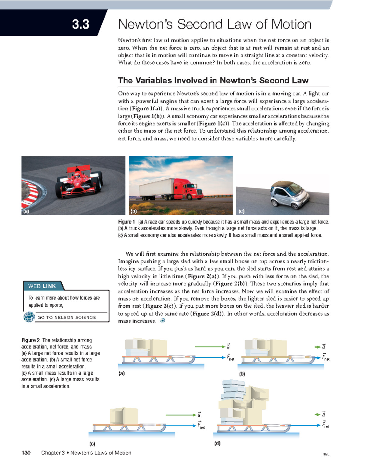 Phys11 3 3 - USE IT - Newton’s Second Law of Motion Newton’s rst law of ...