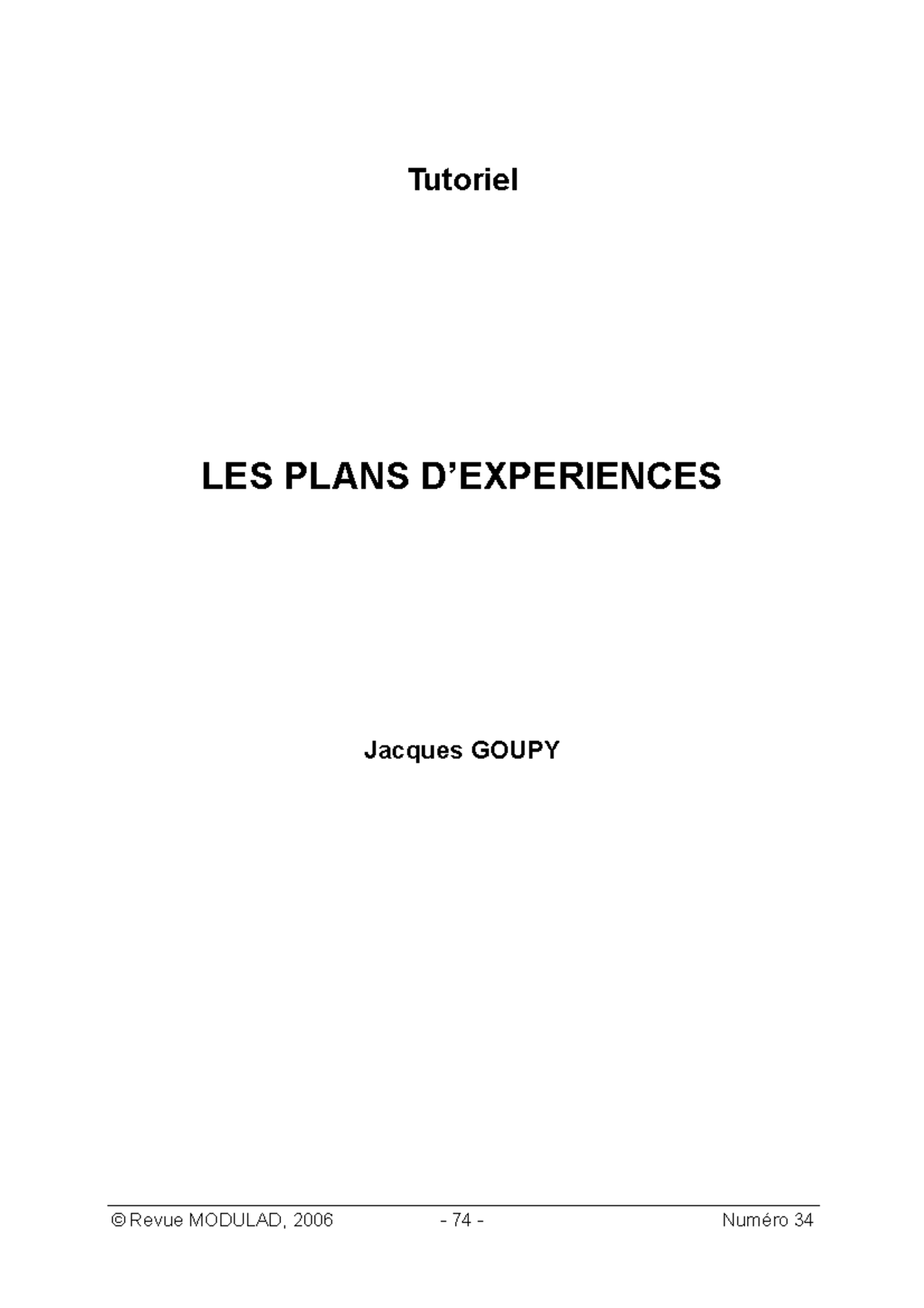 Les plans d experiences expose 2 - Tutoriel LES PLANS D’EXPERIENCES ...