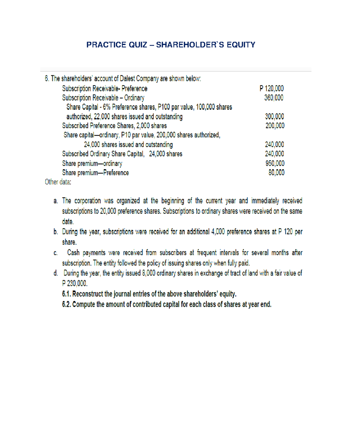 3 - Course - Shareholder`S Equity - Intermediate Accounting 2 ...