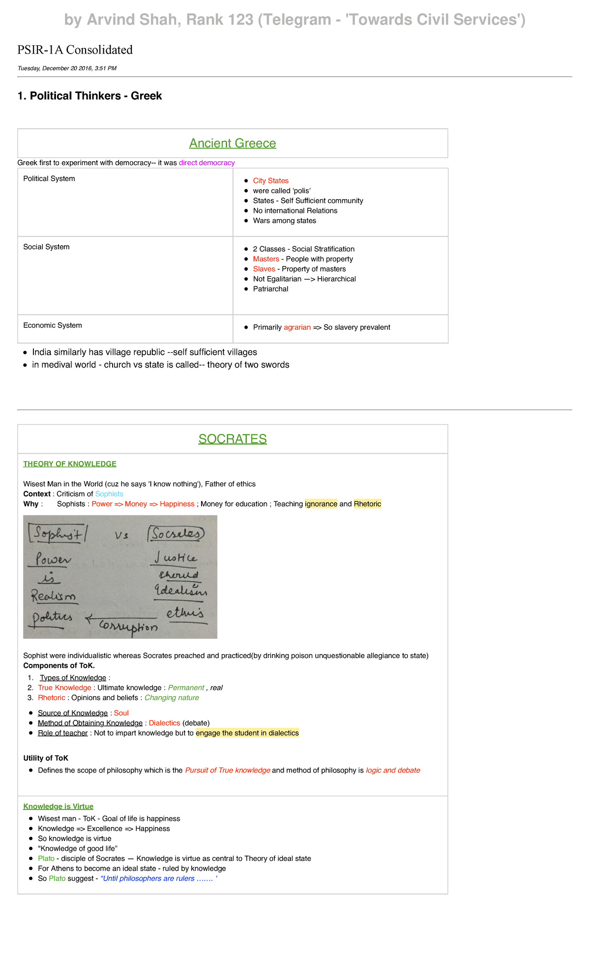 Paper 1 Part A PSIR Consolidated Notes by Arvind Shah, Rank 123 - PSIR ...