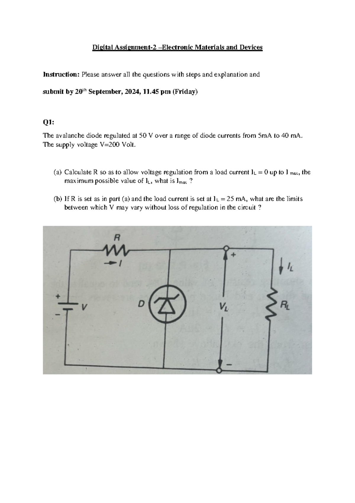 DA2-EMD - By Sunil Kumar Pradhan - Digital Assignment- 2 – Electronic Materials and Devices ...