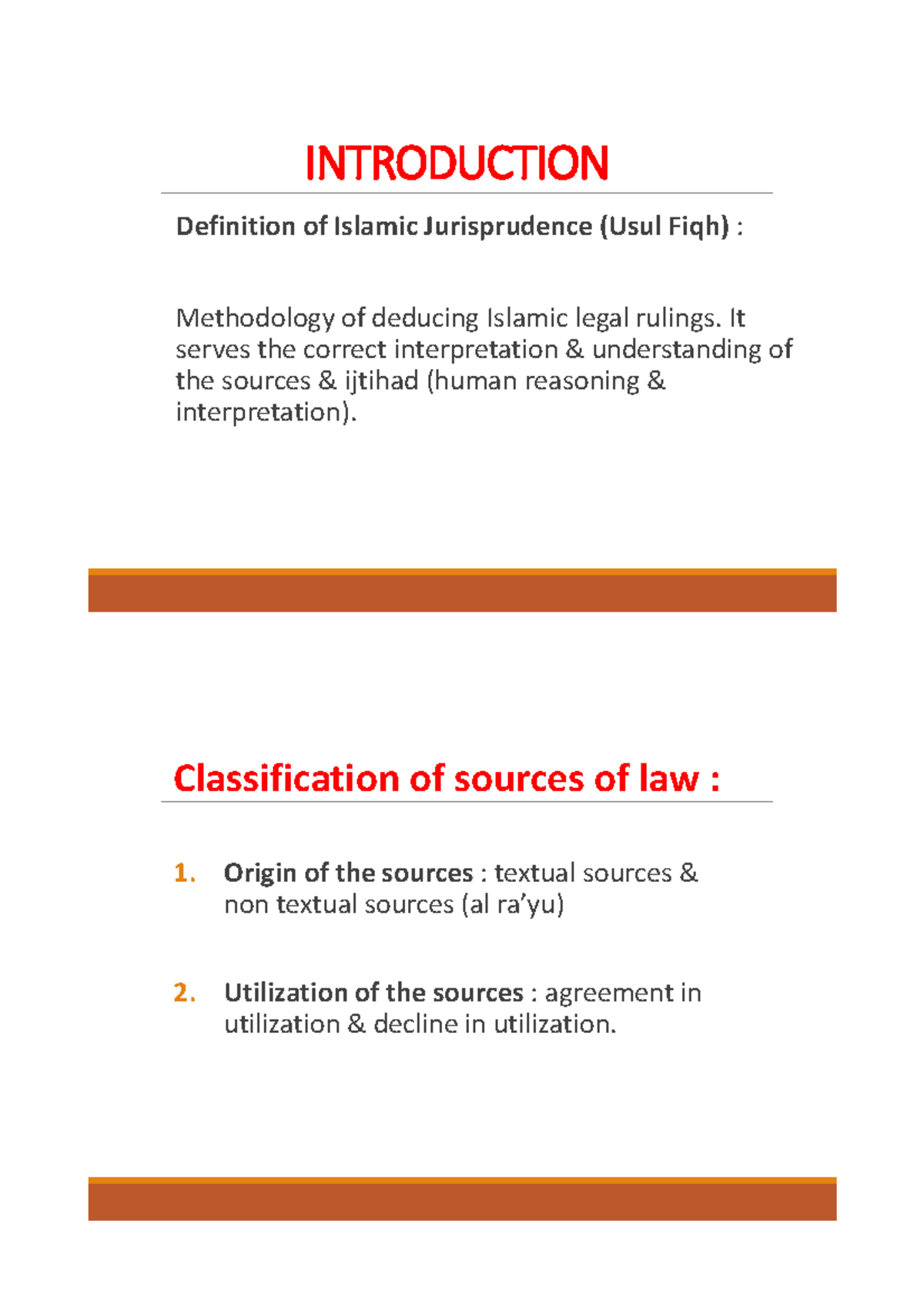 AL Quran Sunnah merged - islamic - INTRODUCTION Definition of Islamic ...