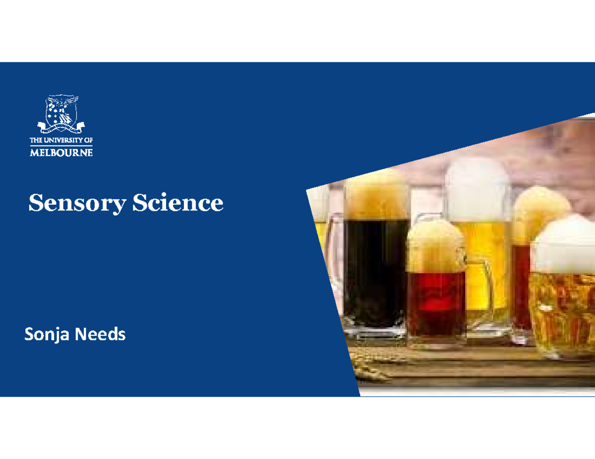 Sensory 1 - Warning: TT: undefined function: 32 Sensory Science Sonja ...
