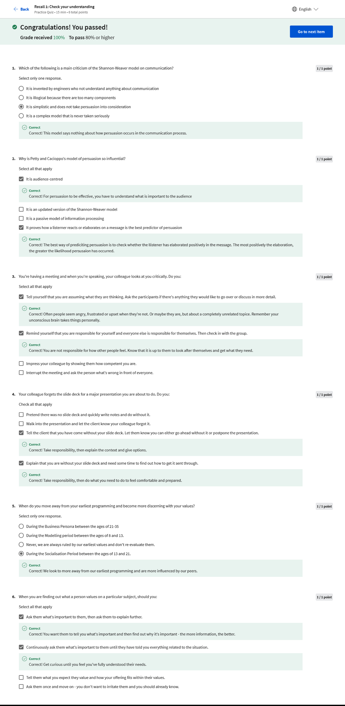 U4 S1 Recall 1 Check your understanding Coursera - Recall 1: Check your understanding Back ...