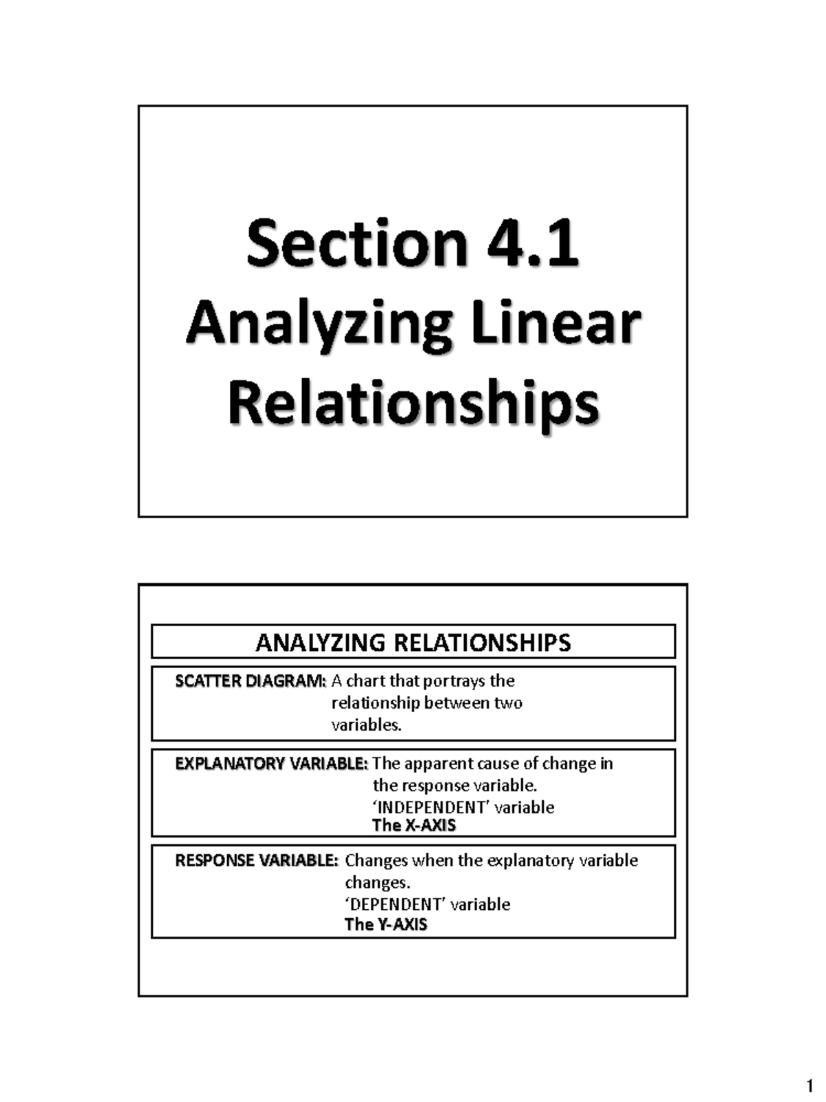 4.1 - Analyzing Linear Relationships (Solutions) - Section 4. Analyzing ...