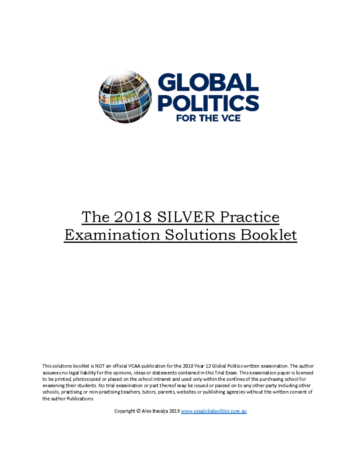 2018 Silver Global Politics Practice Exam Student Solutions Silver ...