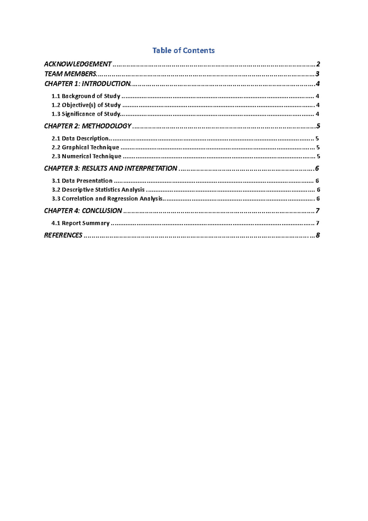 Latest STA Group - Table of Contents ACKNOWLEDGEMENT - Studocu