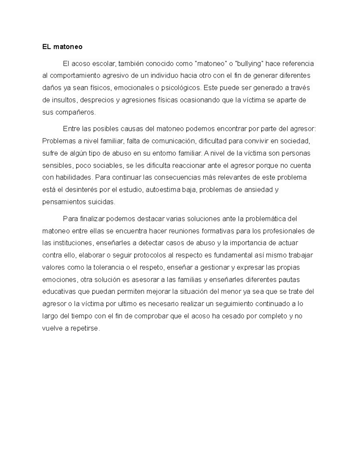 Infografia Lina Ruiz - EL matoneo El acoso escolar, también conocido ...