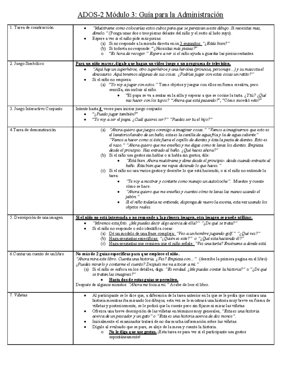 ADOS-Modulo-3 - Ados - Modulo 3 - chuleta - ADOS- 2 Módulo 3: Guía para ...