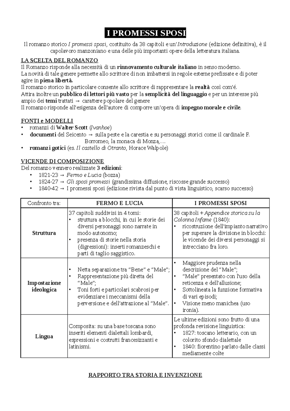 I PROMESSI SPOSI: riassunto, trama, personaggi, luoghi - I PROMESSI ...