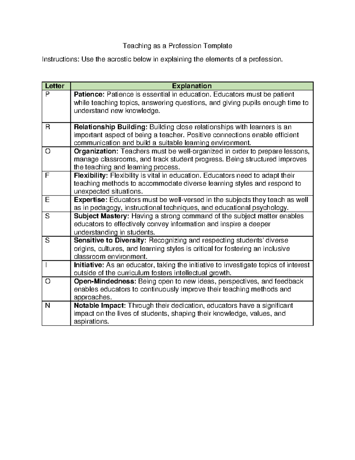 Yu Teaching as a Profession ED 7 EDA - Teaching as a Profession ...