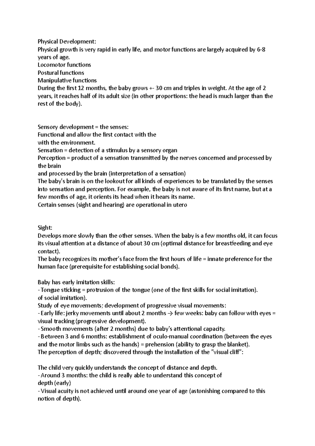 Physical Development - Psychology - Physical Development: Physical ...