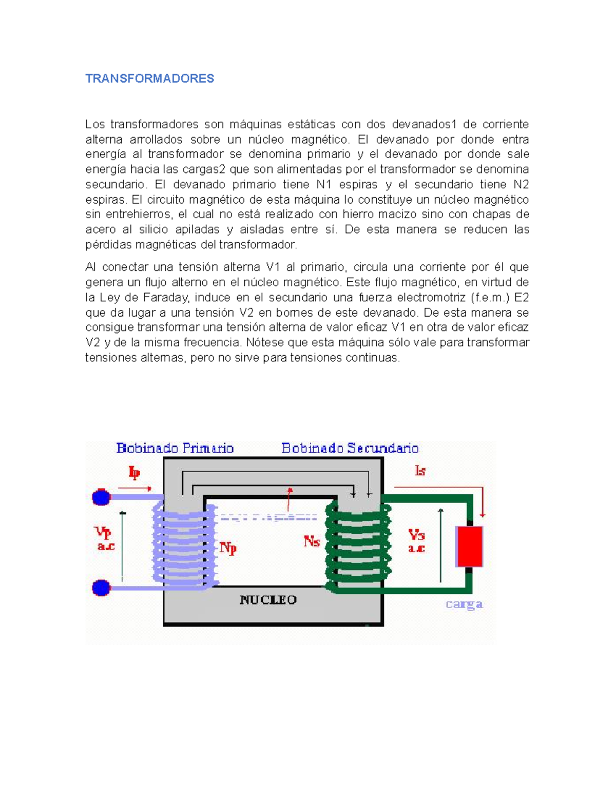 Transformadores Diego - TRANSFORMADORES Los transformadores son ...