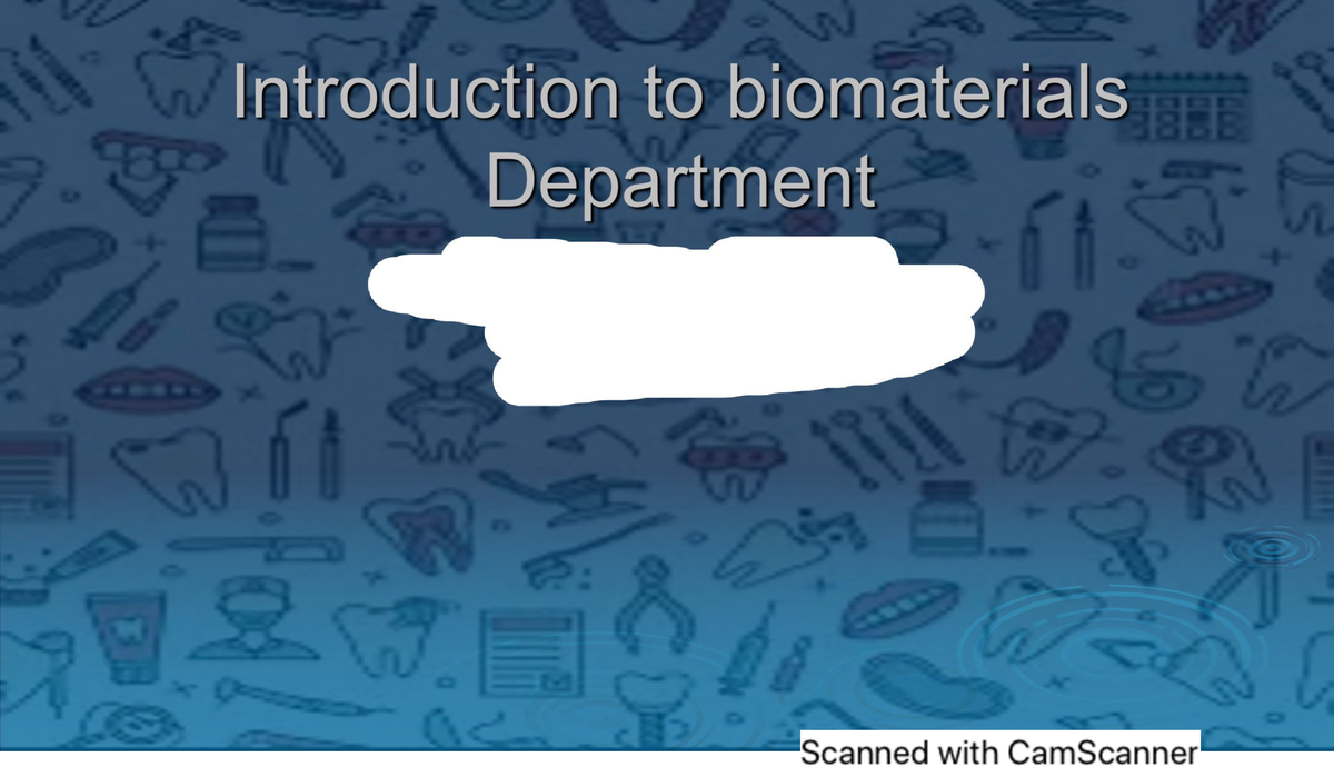 Dina Introduction in Dental Materials Sci - Dental Materials I - Studocu