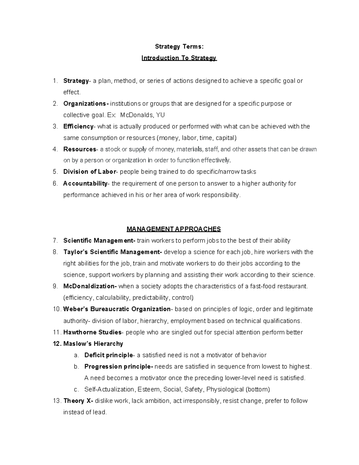 Strategy Terms- Final - Strategy Terms: Introduction To Strategy ...