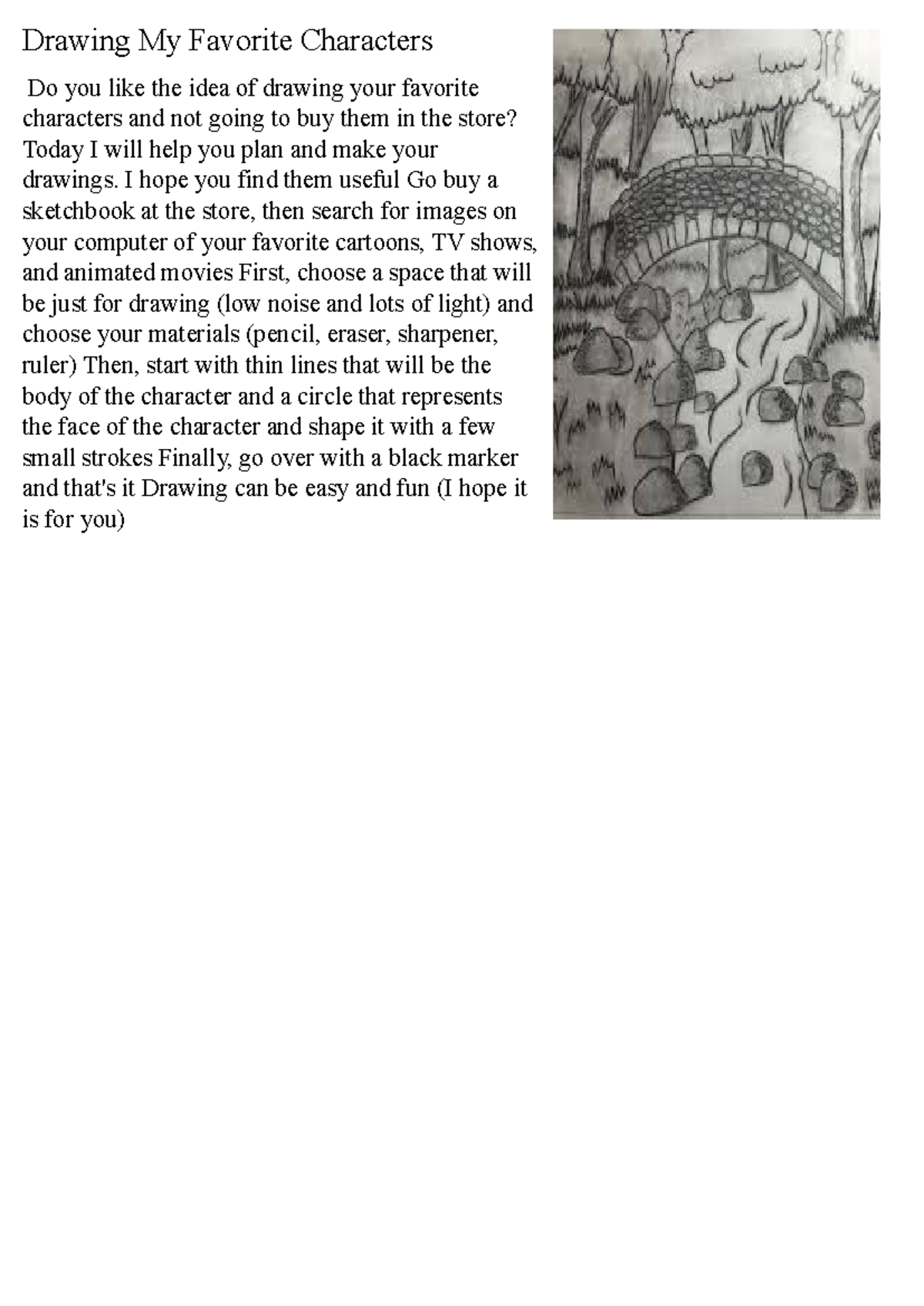 Drawing My Favorite Characters - I hope you find them useful Go buy a ...