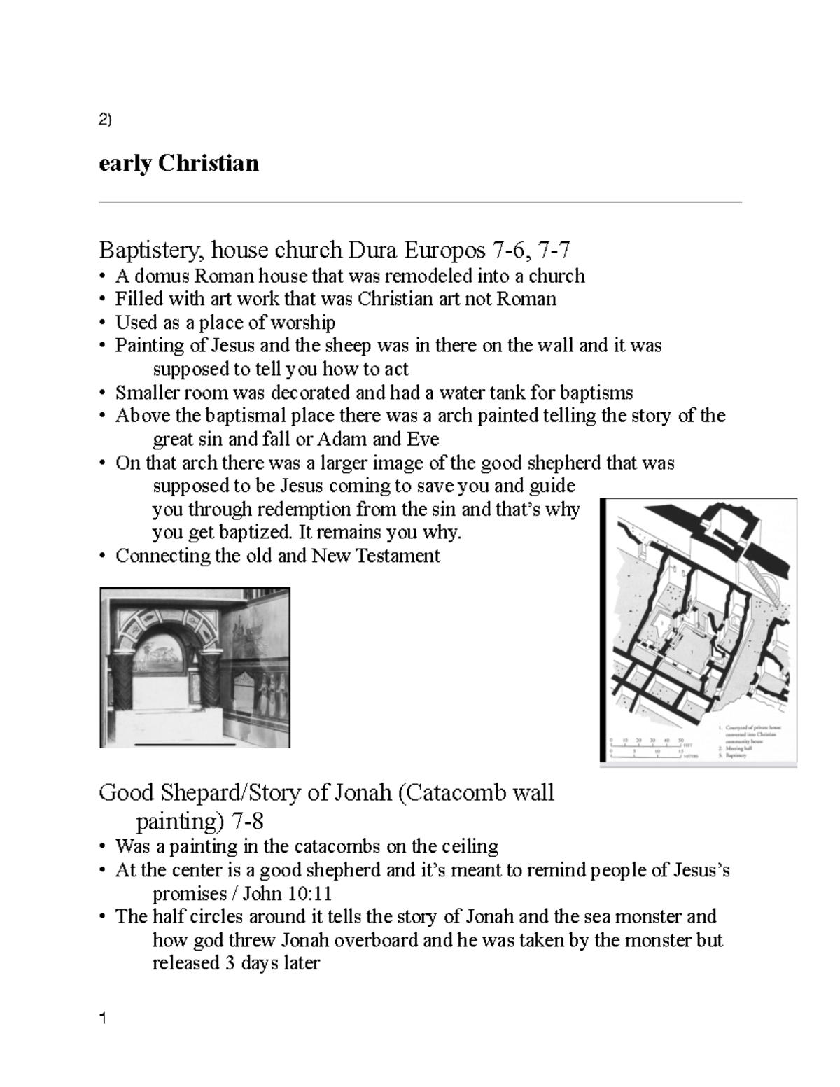 Early Christian study guide - early Christian Baptistery, house church ...