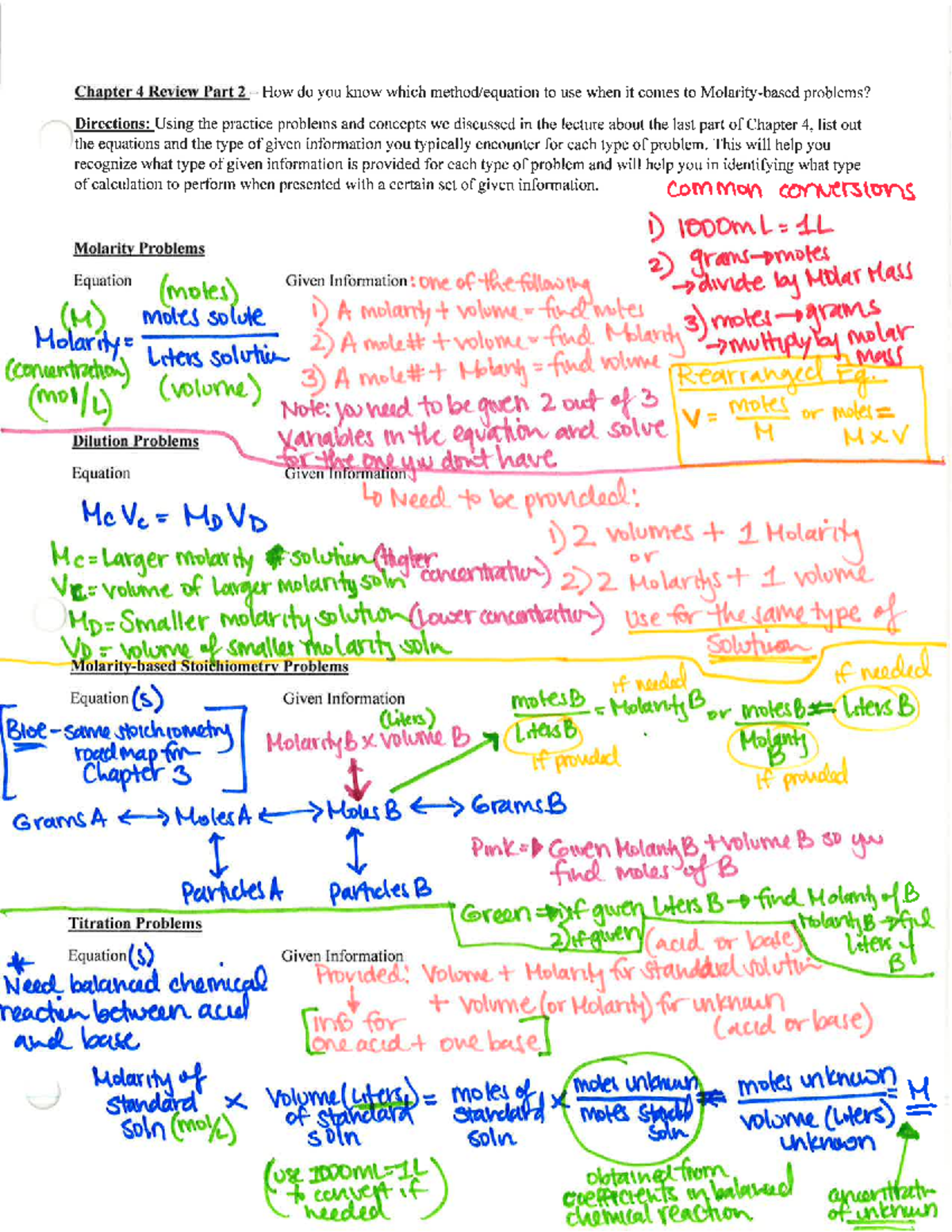 Chapter 4 Review Part 2-key - CHEM 1411 - Studocu