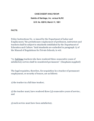 CASE Digest Analysis #8 BA199 - CASE DIGEST ANALYSIS STANDARD CHARTERED ...