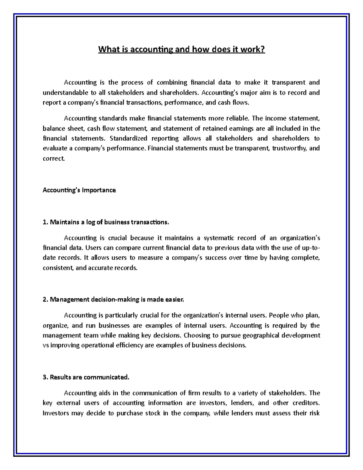 What is accounting and how does it work - What is accounting and how ...