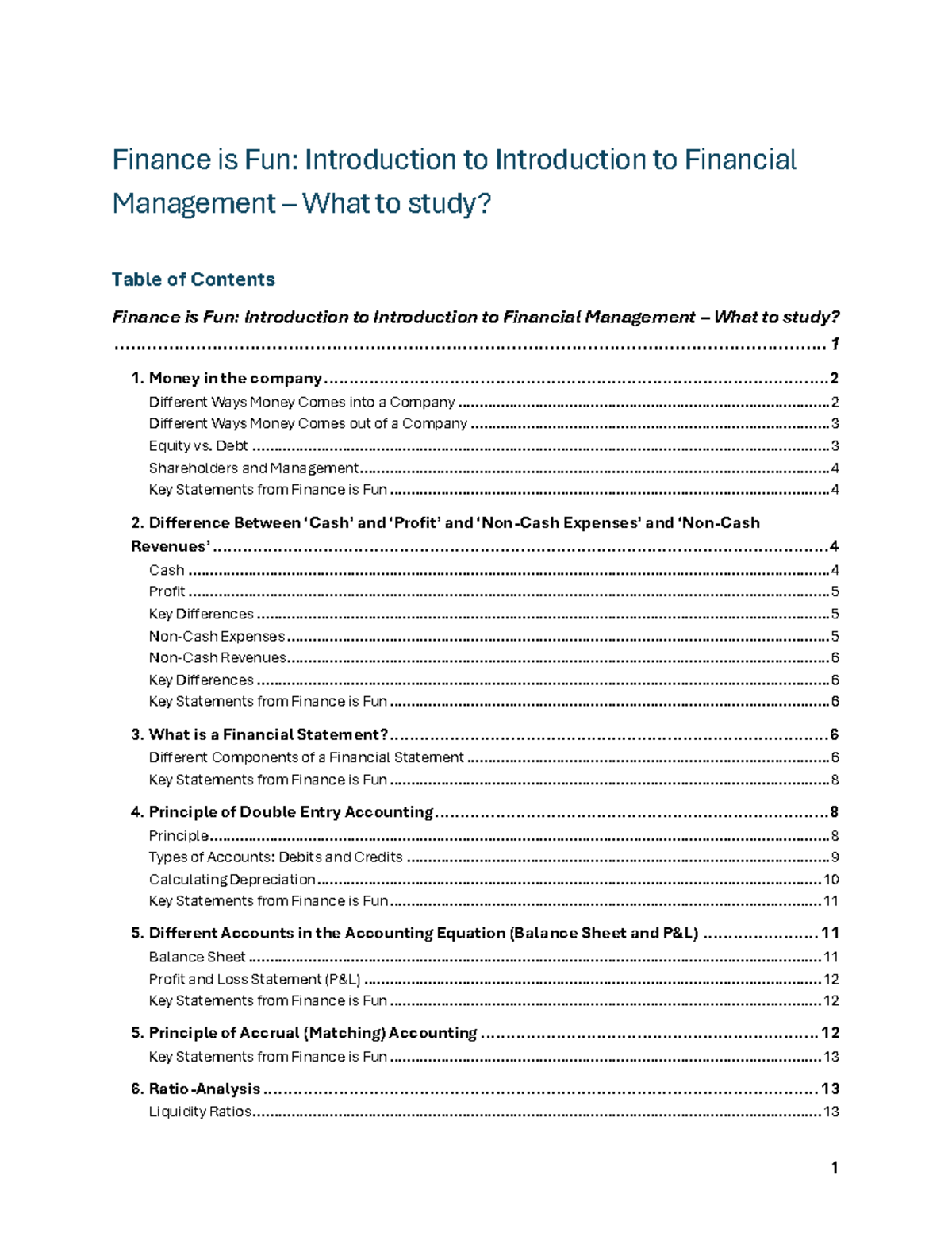 Introduction to Financial Management+Finance is Fun - Finance is Fun ...