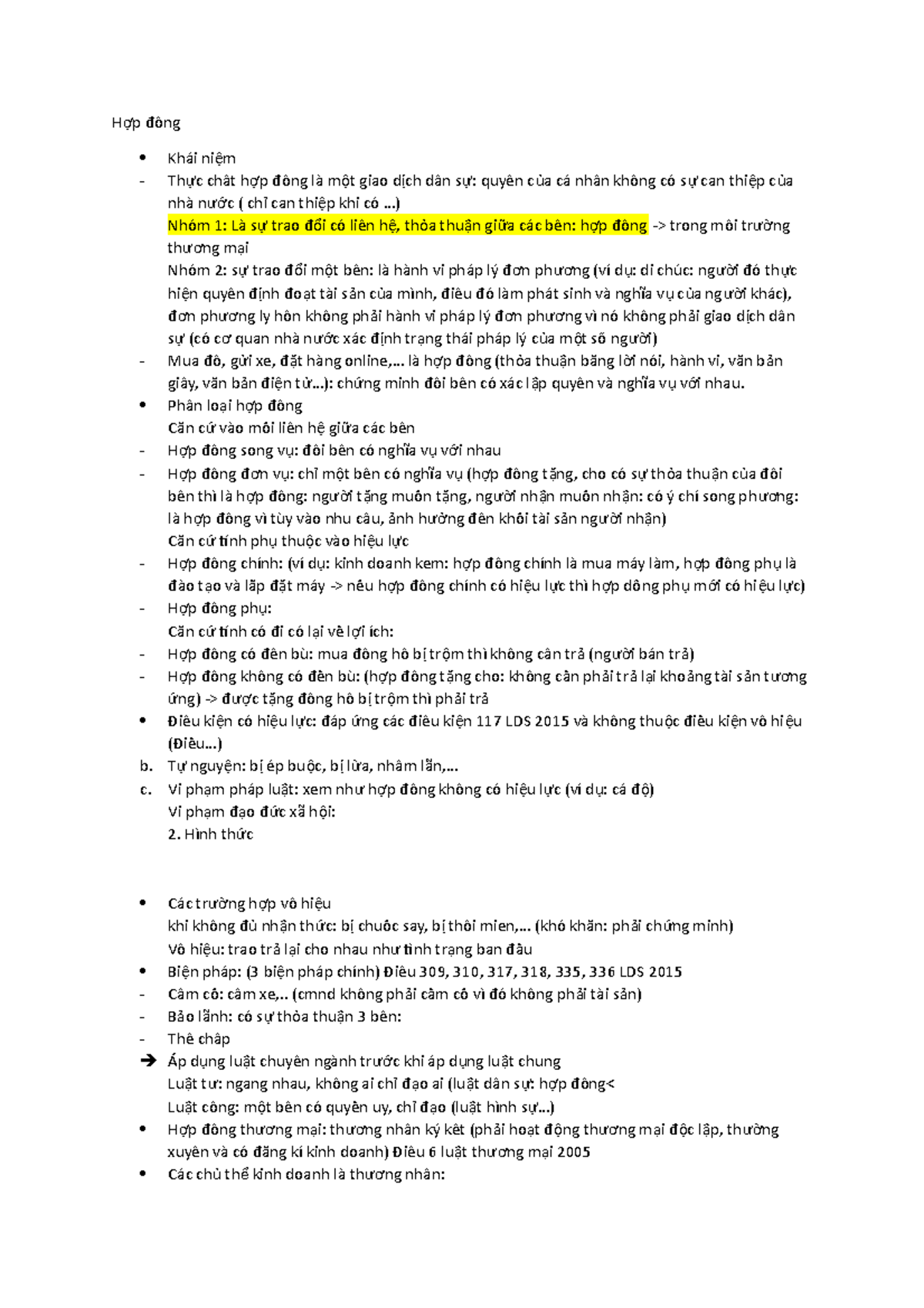 Hợp đồng - luật - H p đồồngợ Khái ni mệ Th c chấất h p đồồng là m t giao d ch dấn s : quyềồn c a ...