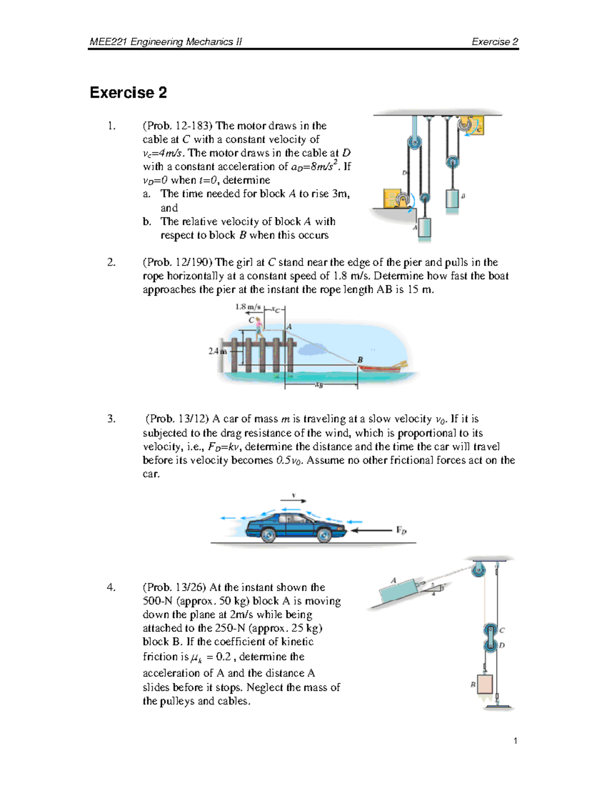 Mechanical engineering MEE221 Exercise 02ppppppp - MEE221 Engineering ...