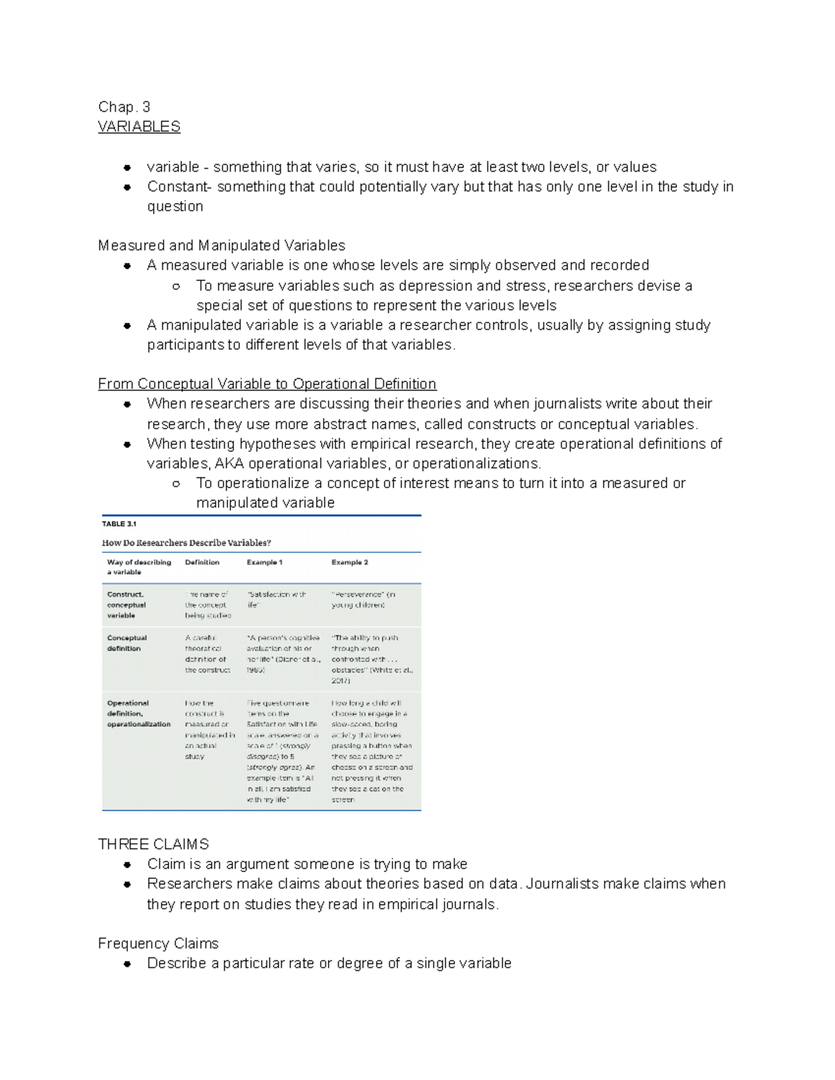 Chap. 3 Notes - Chap. 3 VARIABLES variable - something that varies, so ...