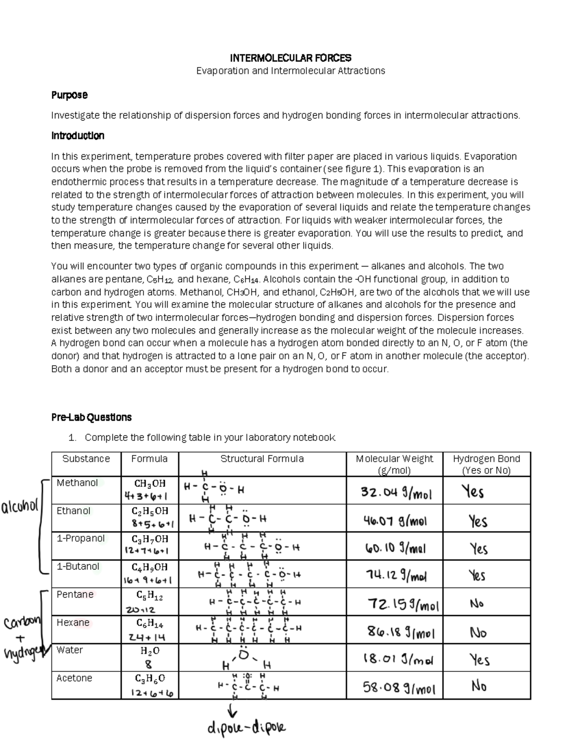 Intermolecular+Forces+Lab+W2018 %5B80%5D - INTERMOLECULAR FORCES ...