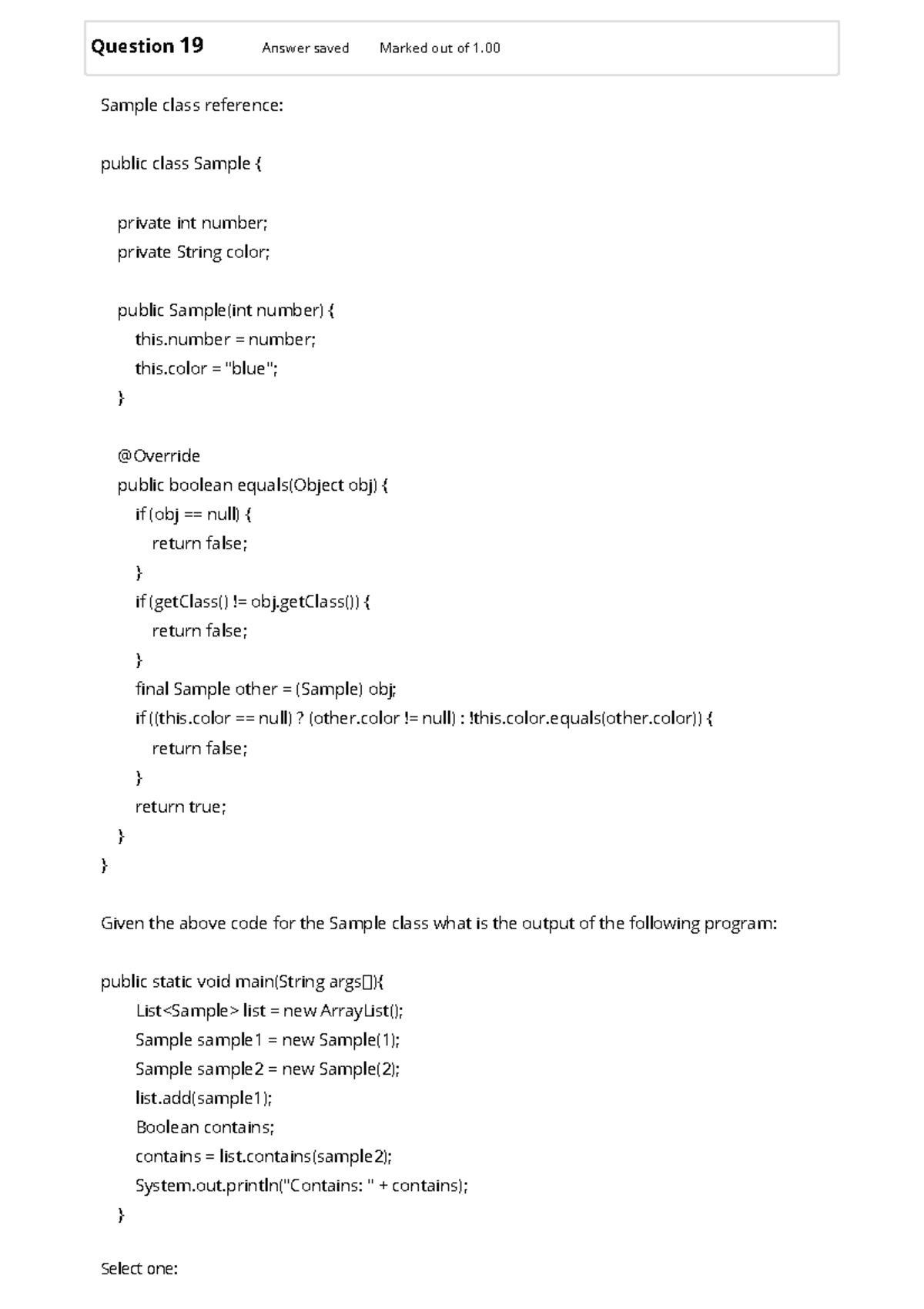 CS 1103 - AY2020-T3 Final Exam (page 3 of 3) - Question 19 Answer saved ...
