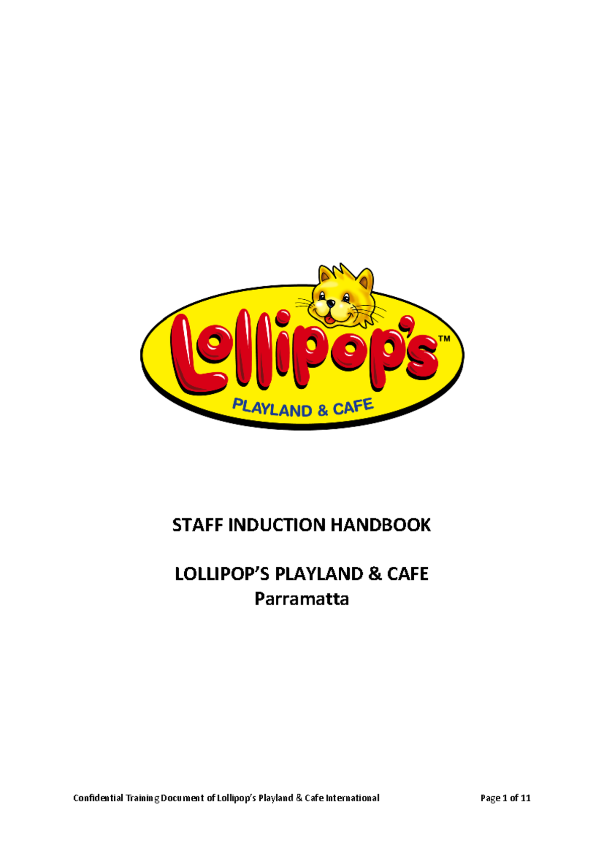 Staff Induction Handbook Parramatta - STAFF INDUCTION HANDBOOK LOLLIPOP ...