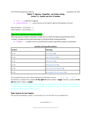 Beginning Algebra Notes Chapter 11 - MTH-095-026 (Beginning Algebra ...