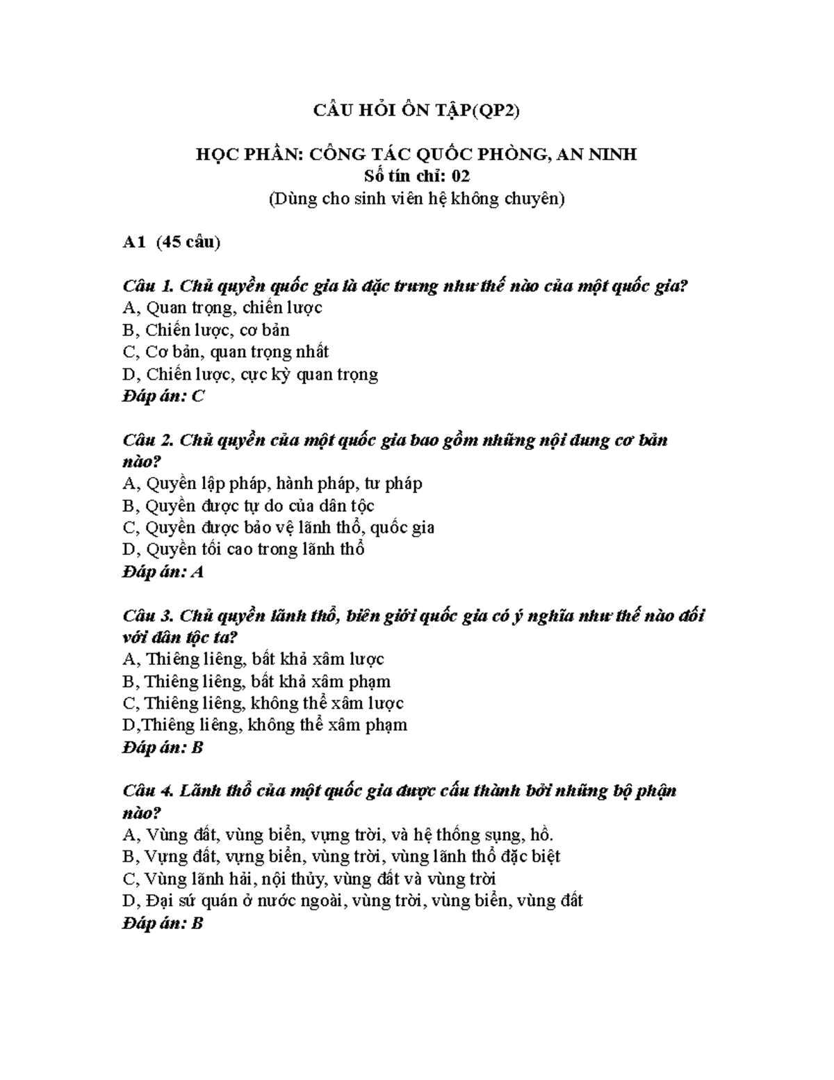 FILE 20220331 111208 bo de thi trac nghiem CTQP theo TT05 ôn - CÂU HỎI ...