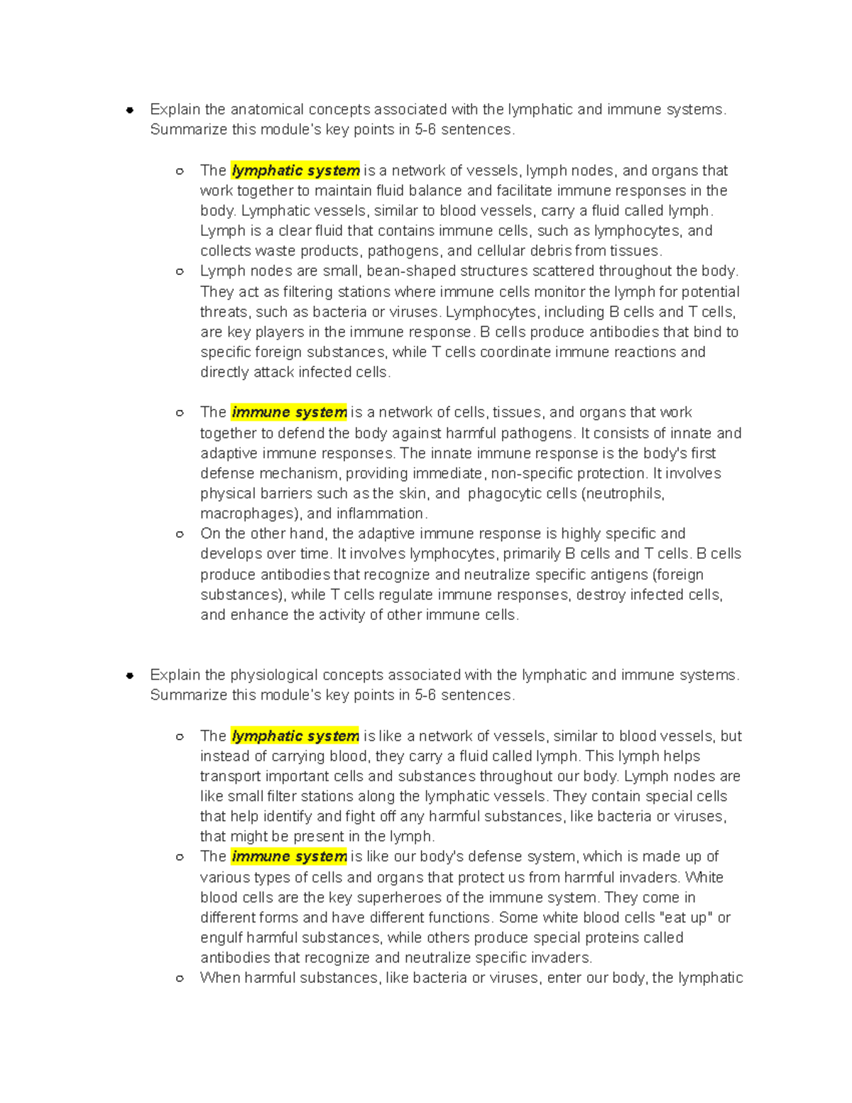 A+P II Module 4 Reflection Assignment - Explain the anatomical concepts associated with the ...