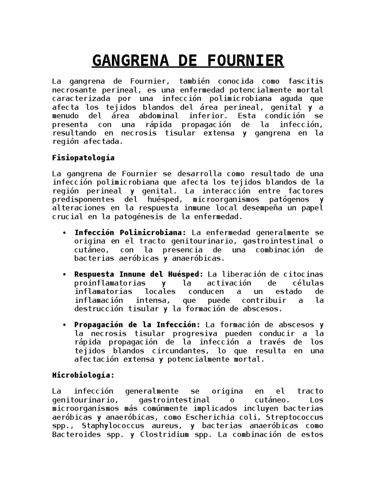 Gangrena DE Fournier - GANGRENA DE FOURNIER La gangrena de Fournier ...