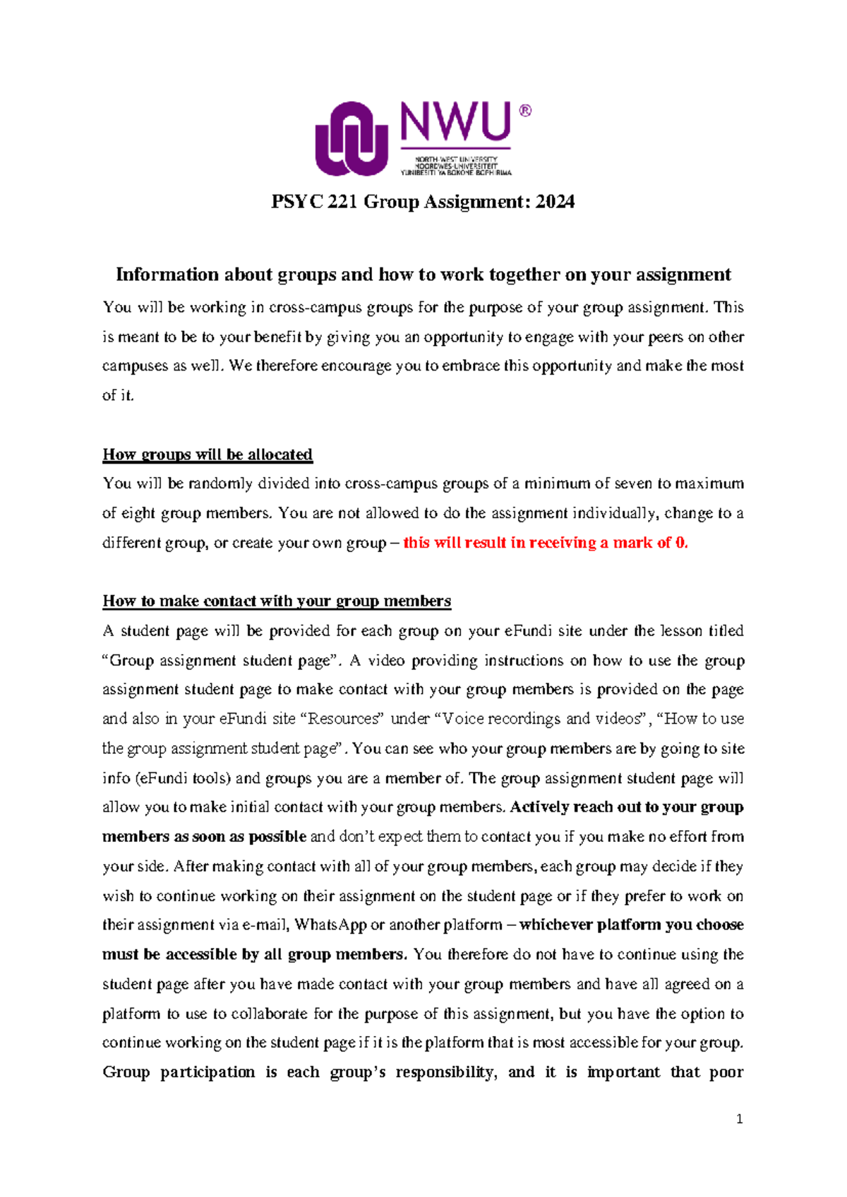 PSYC 221 Group assignment 2024 - PSYC 221 Group Assignment: 2024 ...