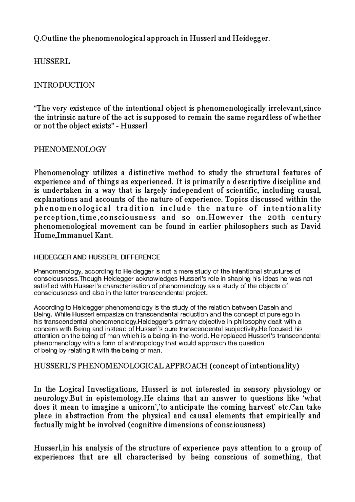 Husserl phenomenology - Q the phenomenological approach in Husserl and ...