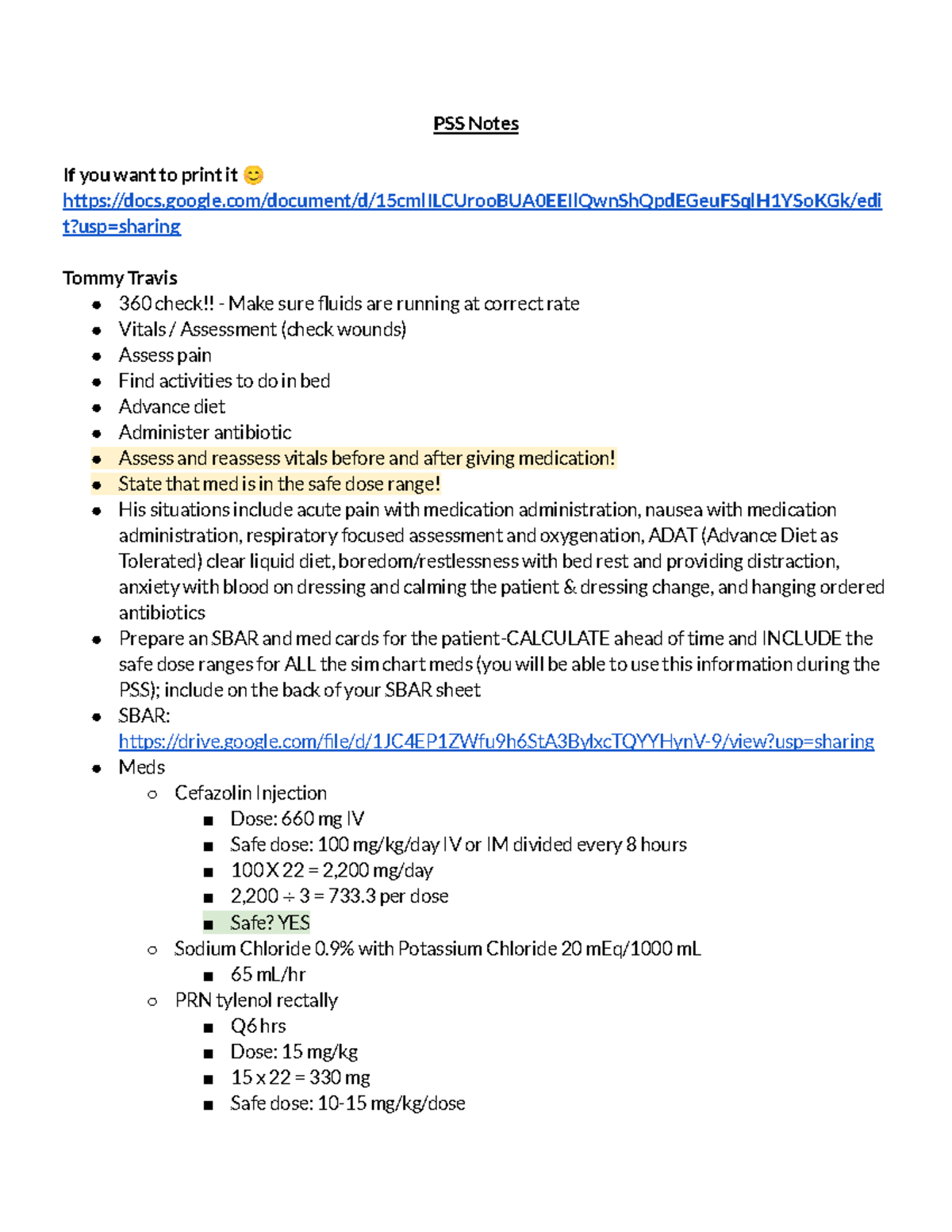 NUR 436 PSS + VV Notes - PSS Notes If you want to print it - Studocu