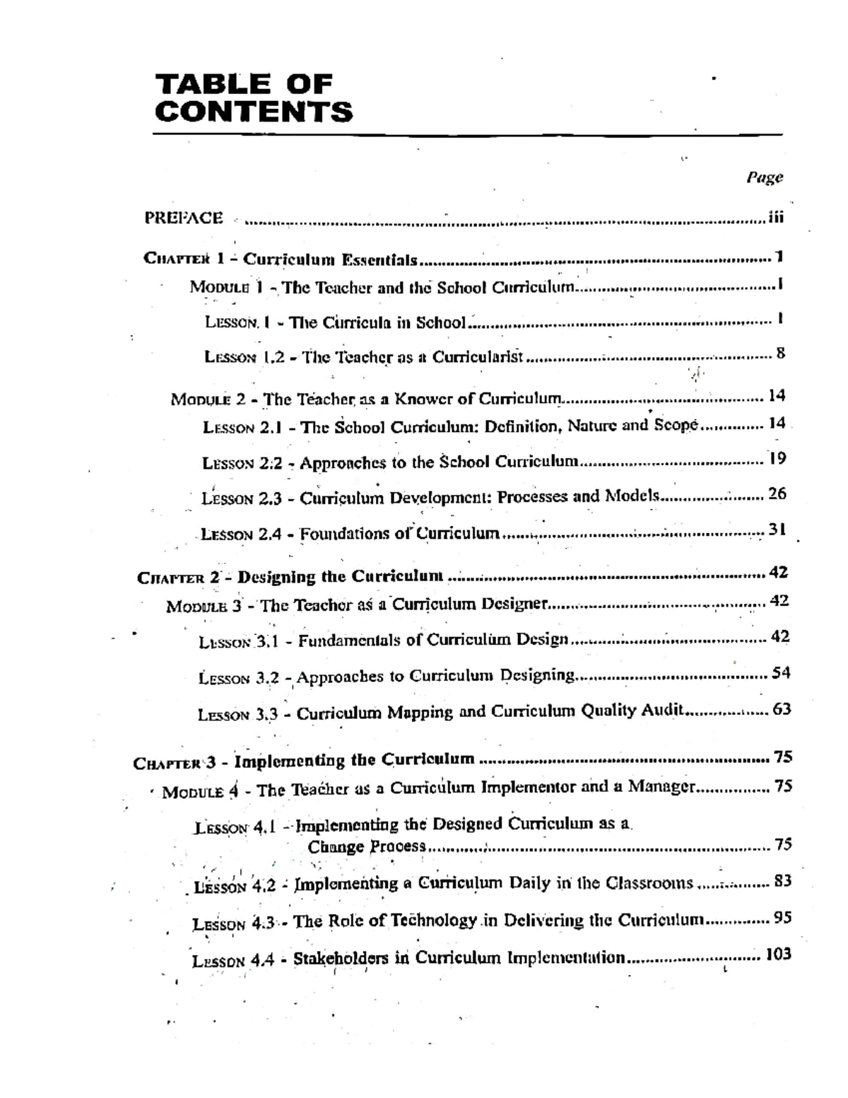 Table of contents - LECTURE - Human Resource - Studocu