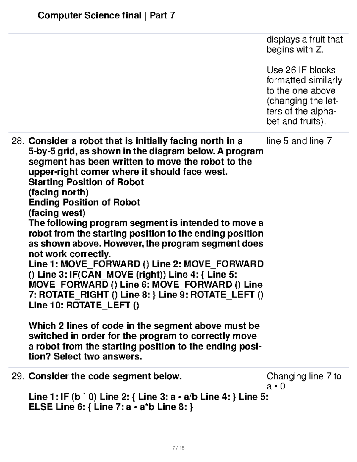 Computer Science final_Part7 - Computer Science final | Part 7 displays ...