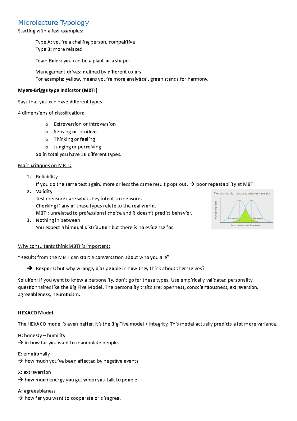 Samenvatting microlectures - Microlecture Typology Starting with a few ...