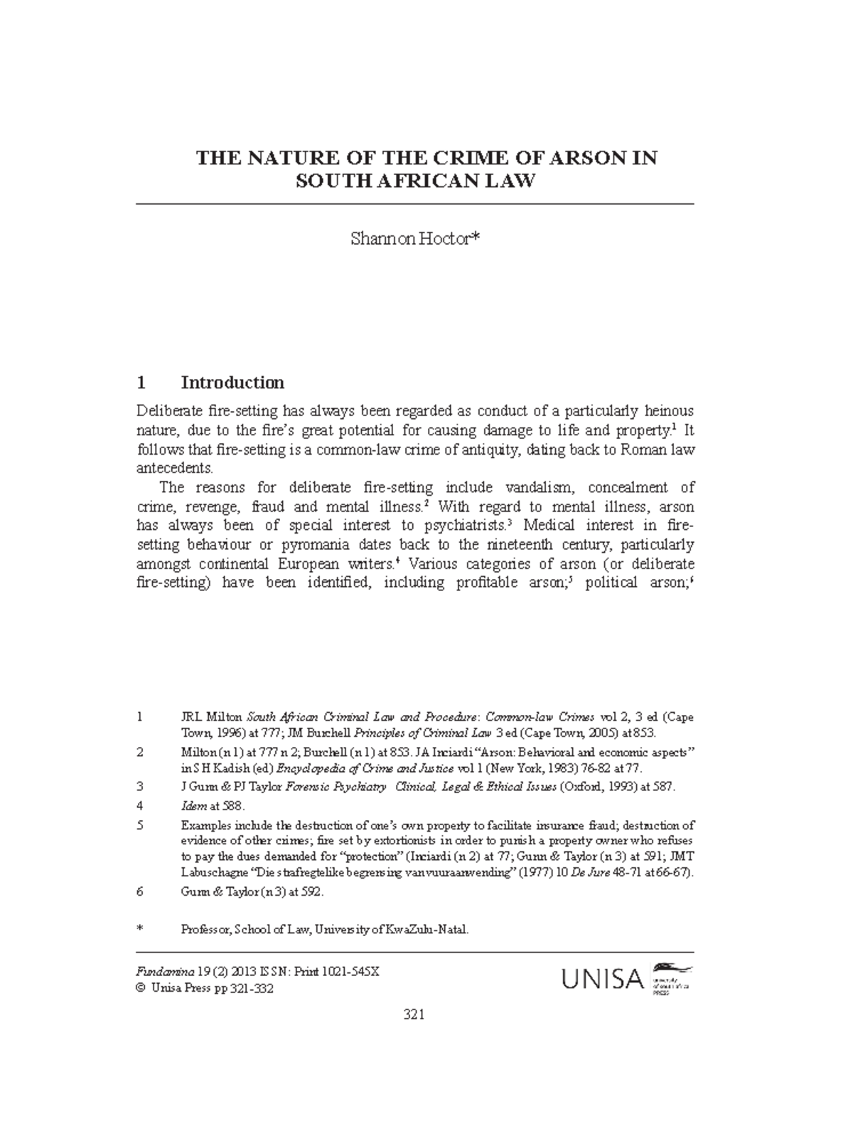 07 - Its an article - 321 Fundamina 19 (2) 2013 ISSN: Print 1021-545X ...