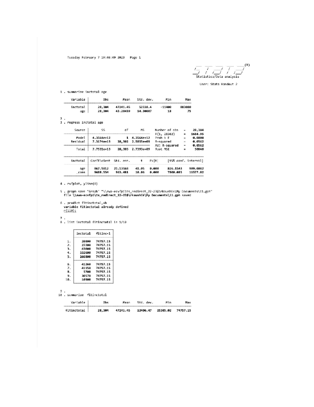 Stata 2 - Summary Money, Banking and Capital Markets - G345 - Studocu