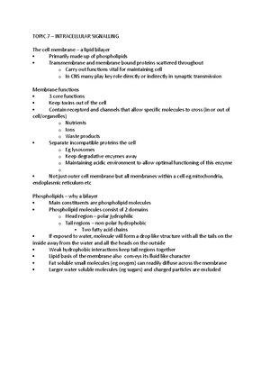 Molecular & Cellular Neuroscience Week 1 - Lecture 1 – Cells and their organelles Learning - Studocu