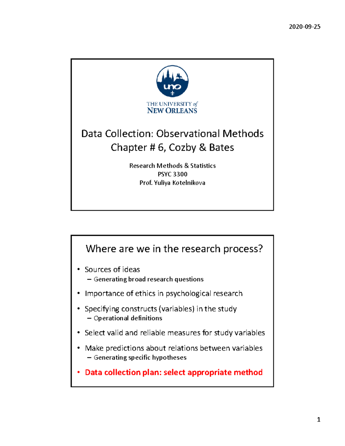 Lecture#11 Data collection Observational methods - Data Collection ...