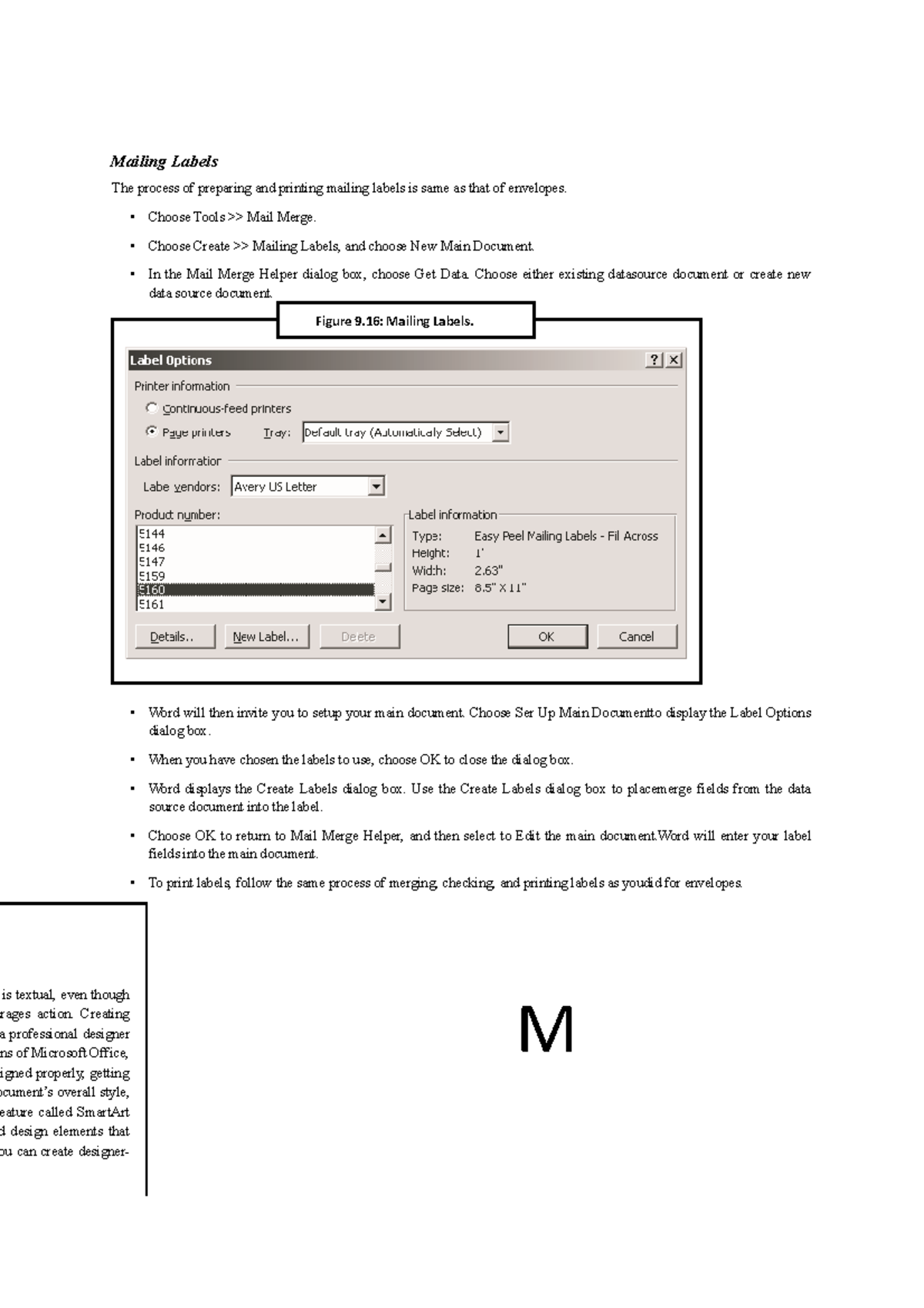2 - notes - Mailing Labels The process of preparing and printing ...