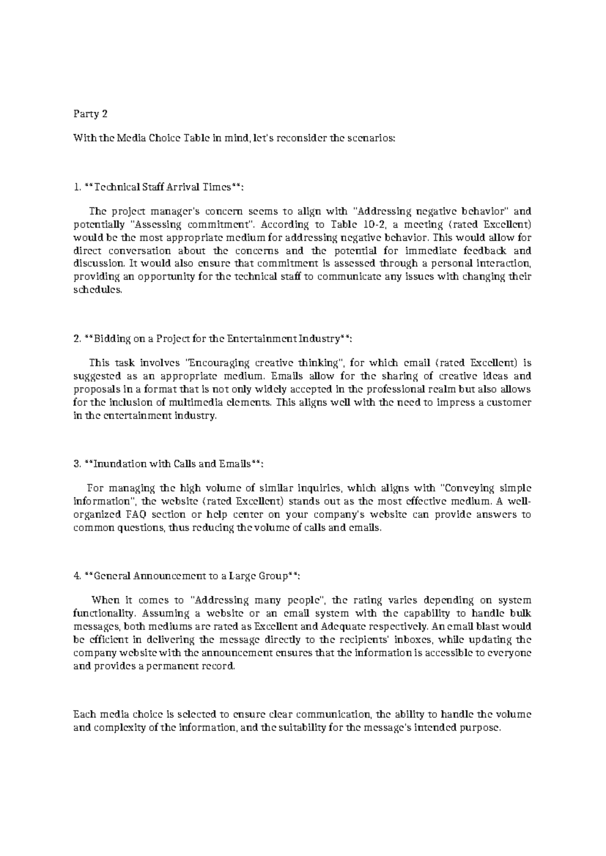 Assignment 7 - The detail information and notes of ITM - Party 2 With ...