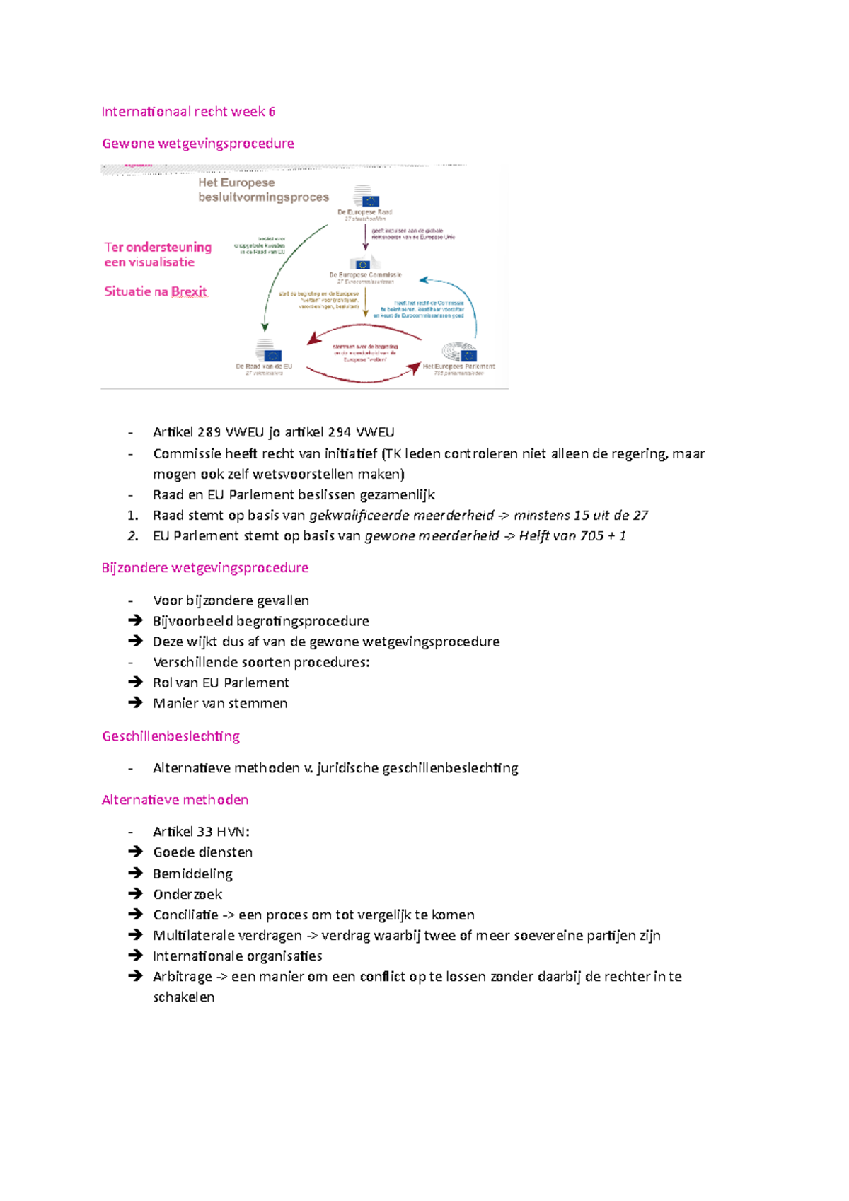 Internationaal recht week 6 - juridische geschillenbeslechting ...