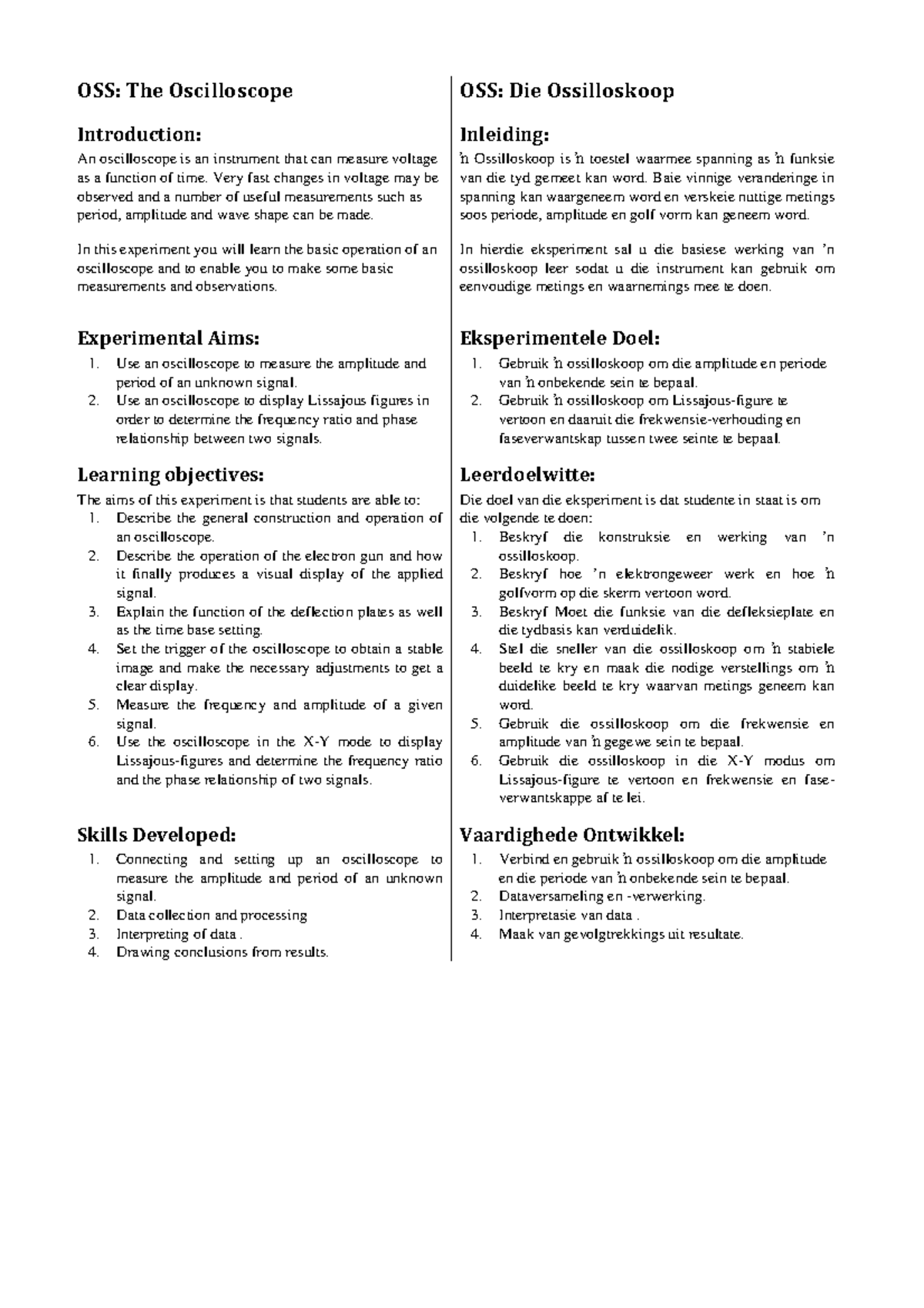 OSC Preparation - COS110 - UP - Studocu